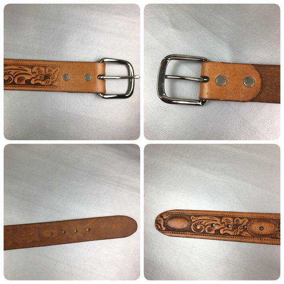 looper | Accessories | Looper Floral Tooled Leather Belt | Poshmark